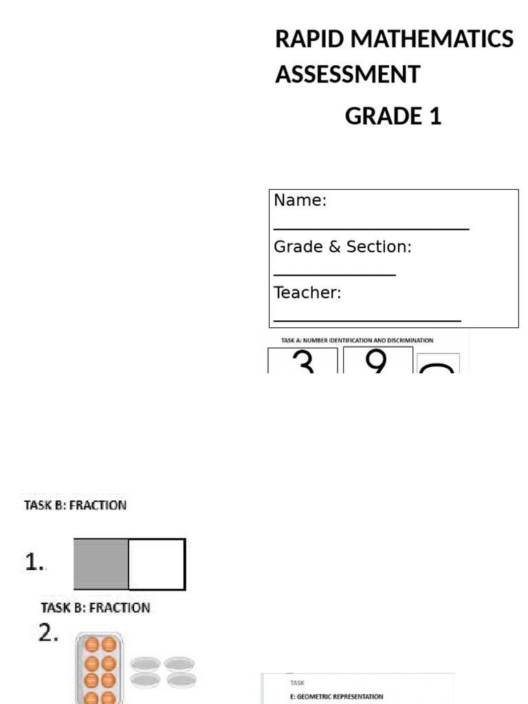 Grade 1 Rma Booklet | PDF