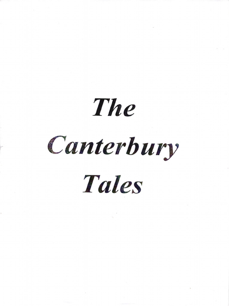 The Canterbury Tales | PDF