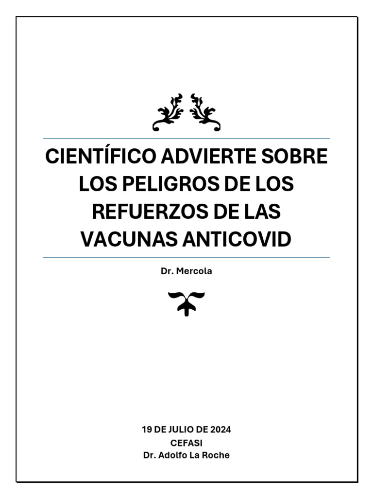 Científico Advierte Sobre Los Peligros de Los Refuerzos de Las Vacunas Anticovid | PDF