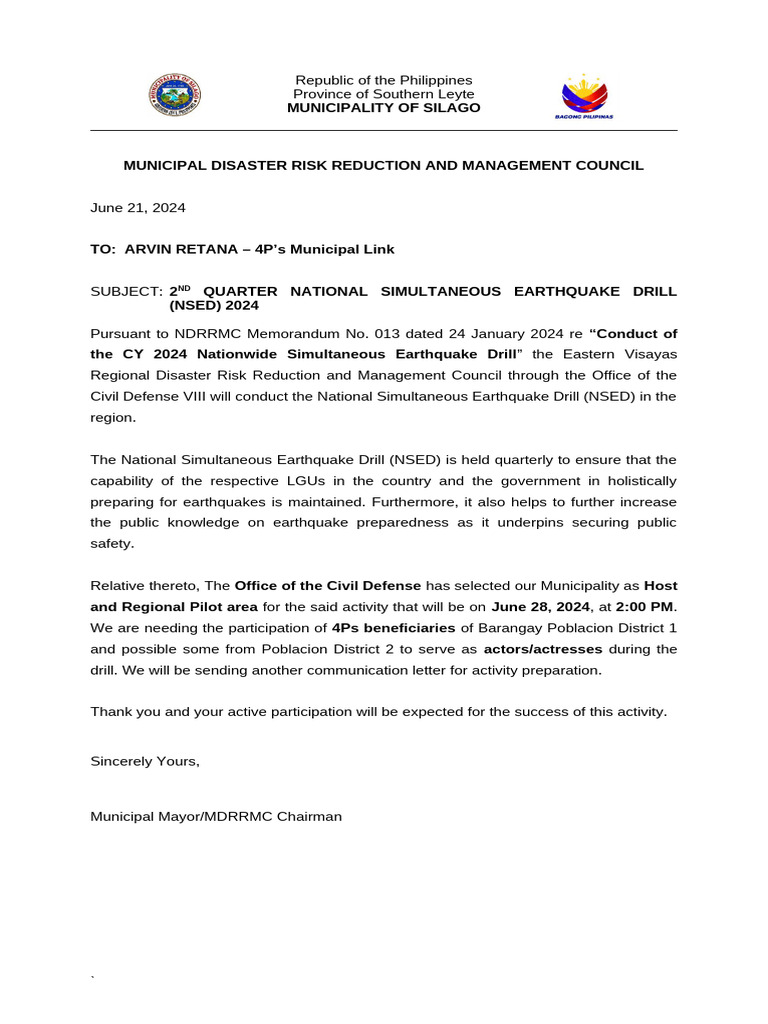 LETTER FOR 4Ps | PDF