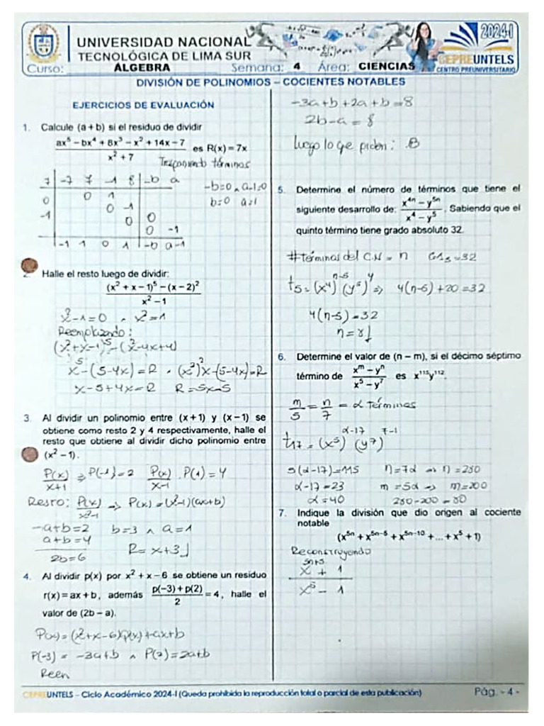 Algebra Sem4 | PDF