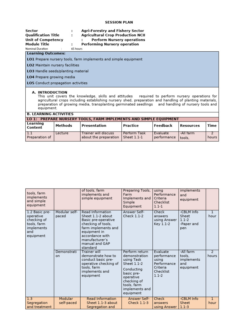 Vcd-Session-Plan - Acp Ncii | PDF