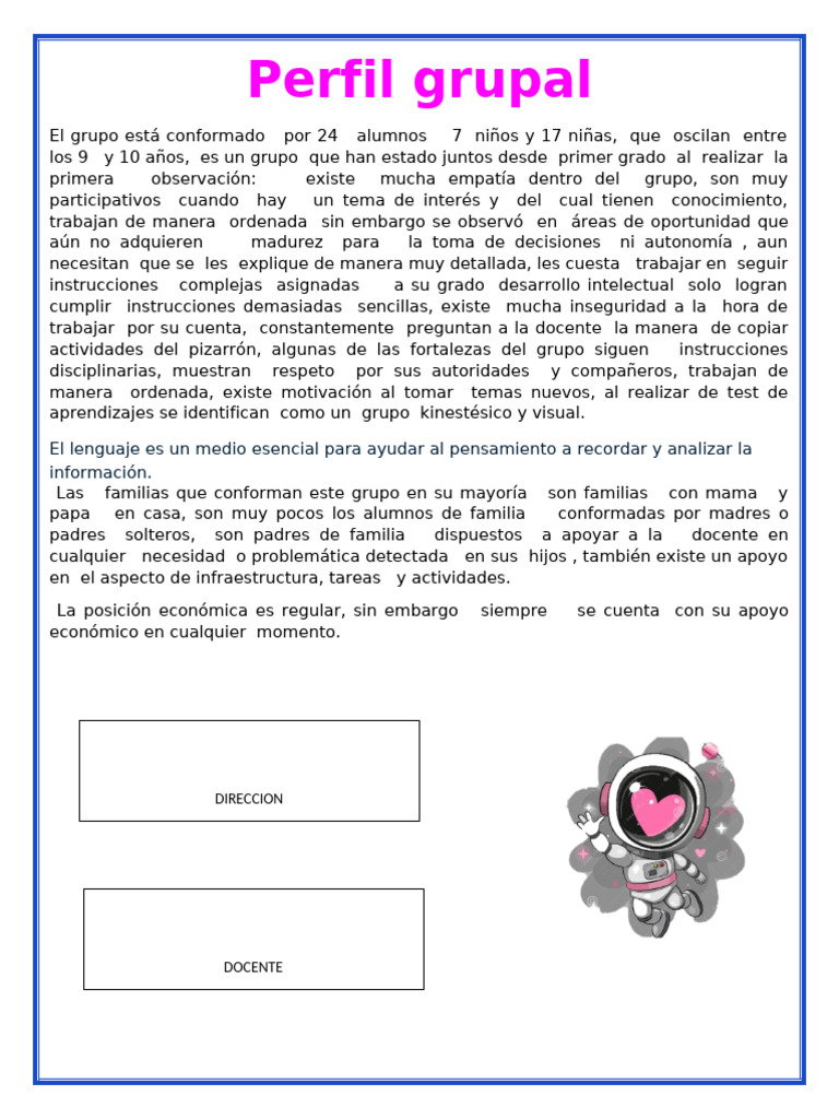 Perfil Grupal 5oc | PDF