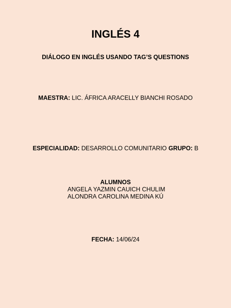 INGLÉS 4 | PDF