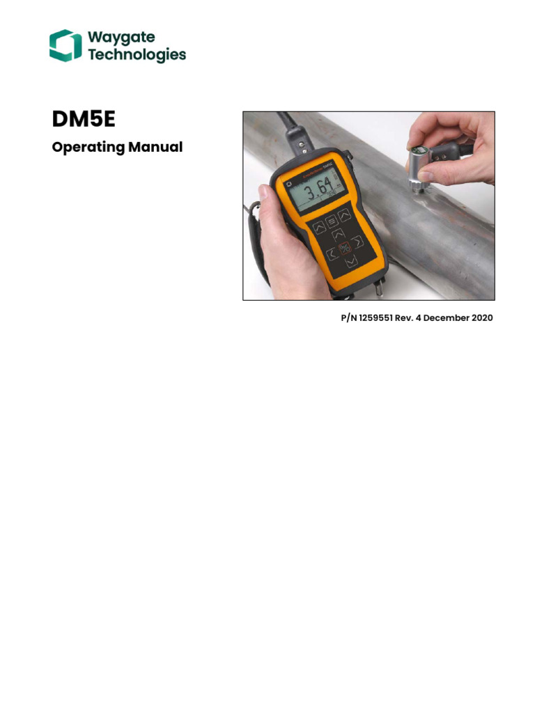DM5E Ultrasonic Thickness Gauge Manual | PDF | Calibration | Ultrasound