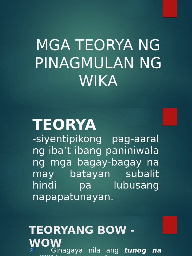 Q1 M5- Mga Teorya Ng Wika | PDF
