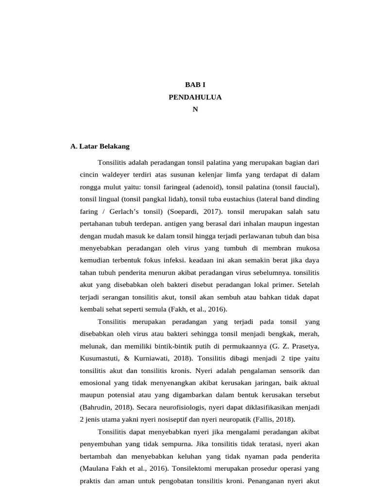 Askep SDKI SLKI ANAK Tonsilitis | PDF