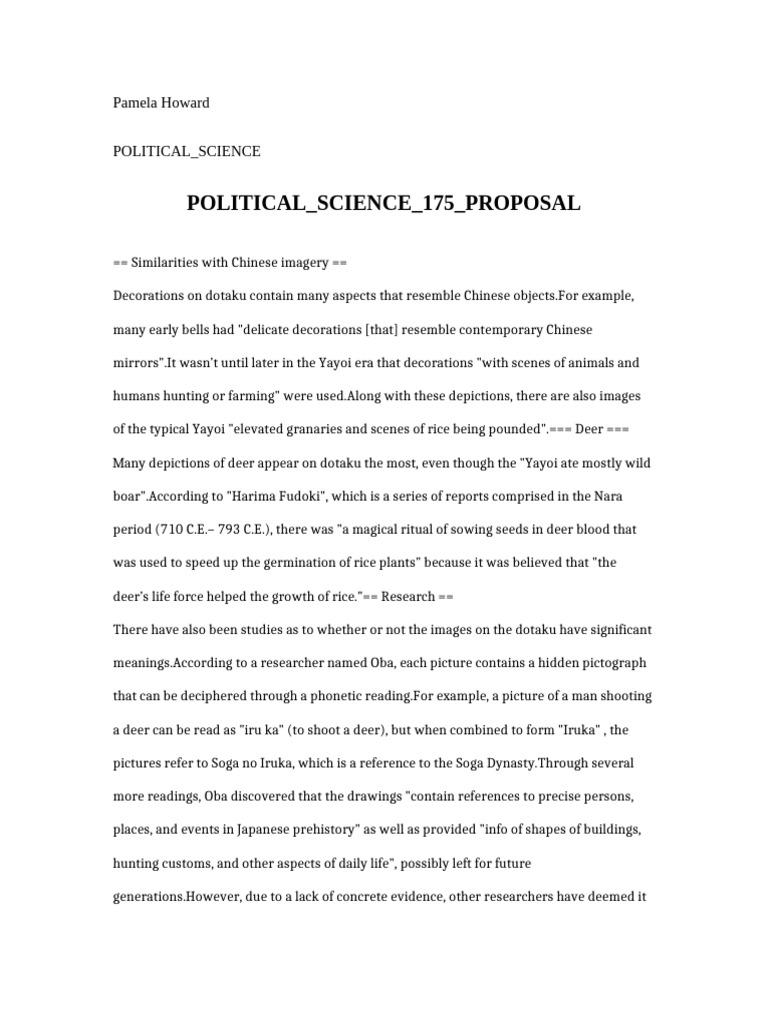 Political Science 175 Proposal | PDF