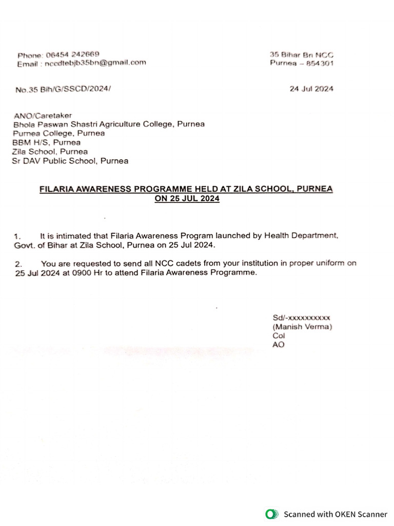 Filaria Awareness Program | PDF