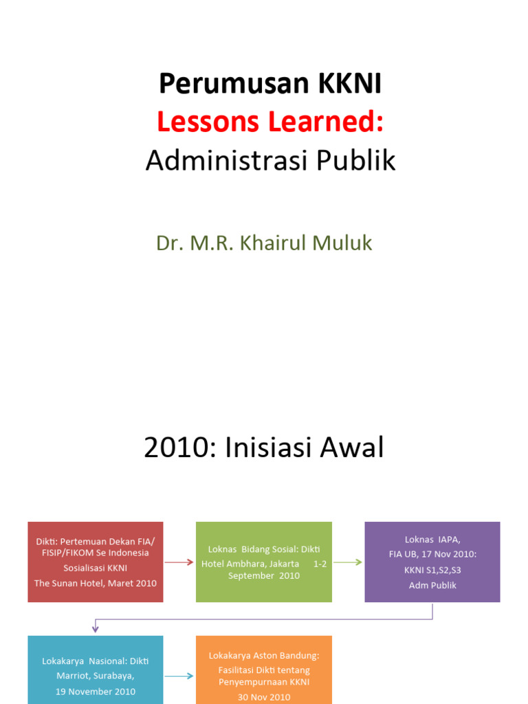 KKNI Administrasi Publik LESSON LEARNED Ui | PDF