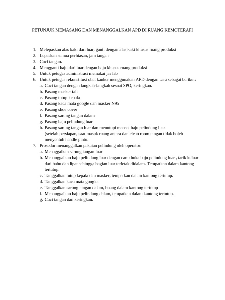 Petunjuk Kemo | PDF