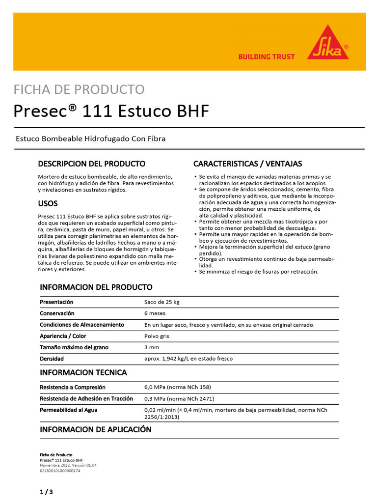 Presec 111 Stuccobhf | PDF