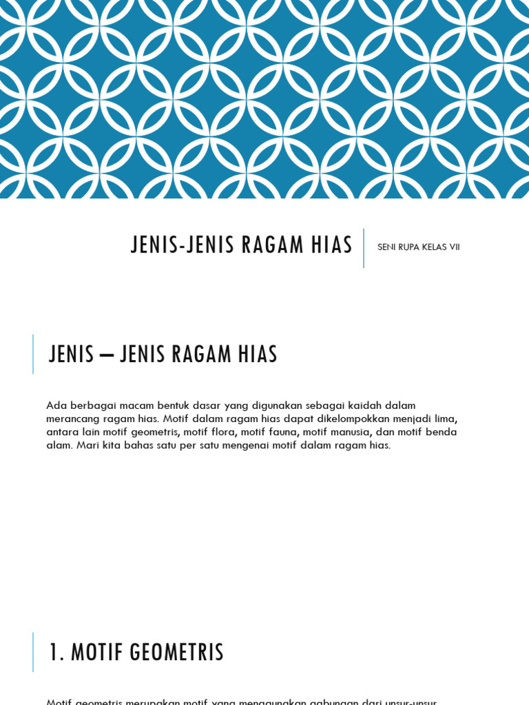 Jenis-Jenis Ragam Hias | PDF