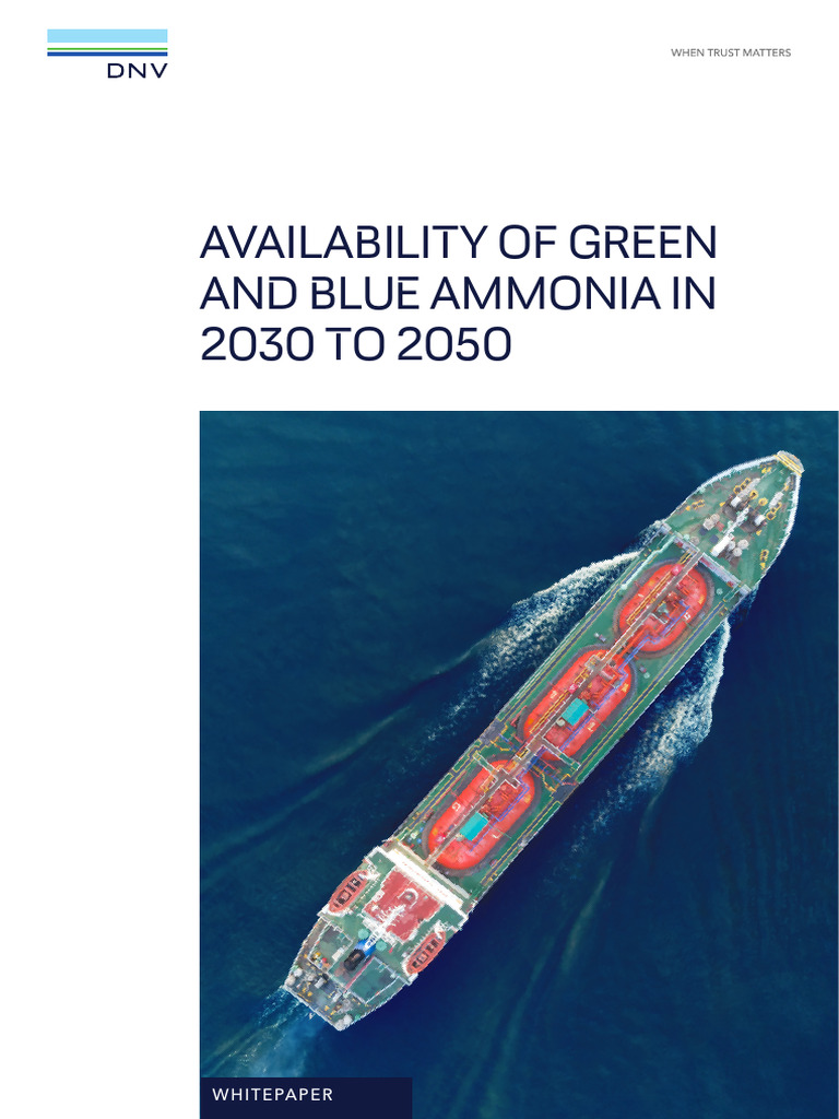 DNV-Availability of Green and Blue Ammonia in 2030 To 2050 | PDF