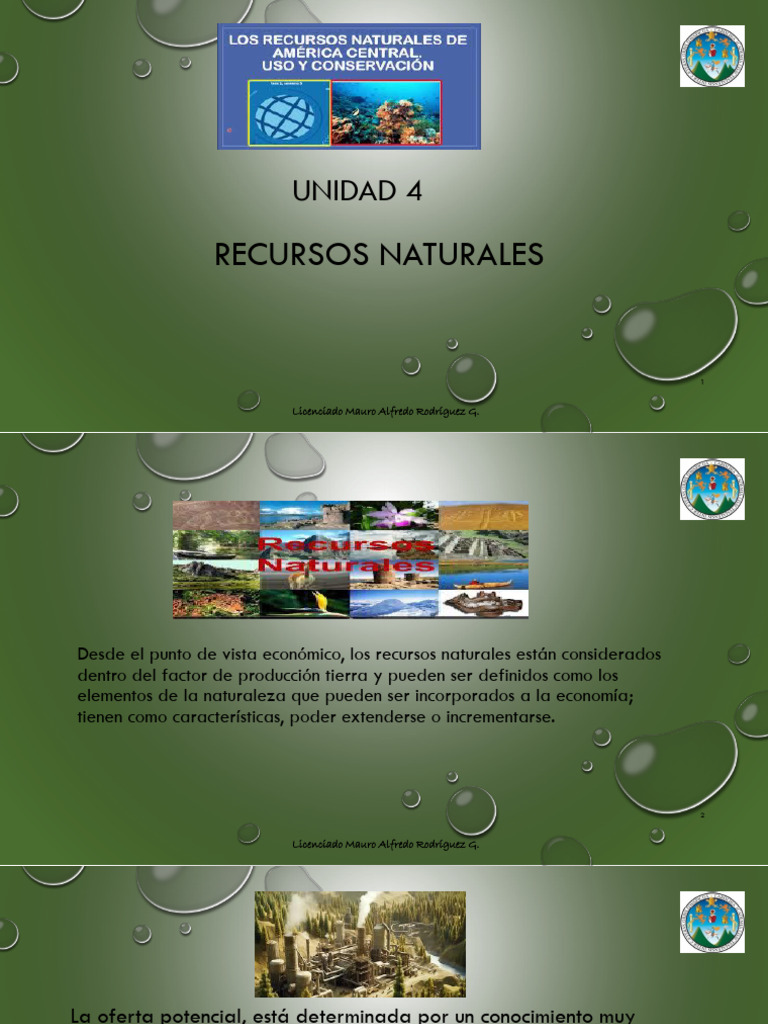 Reca Unidad 4 Recursos Naturales | PDF | Agua | Combustibles fósiles