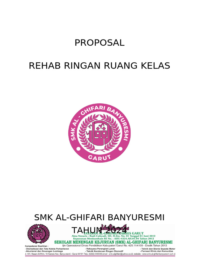 Proposal Rehab kelas | PDF