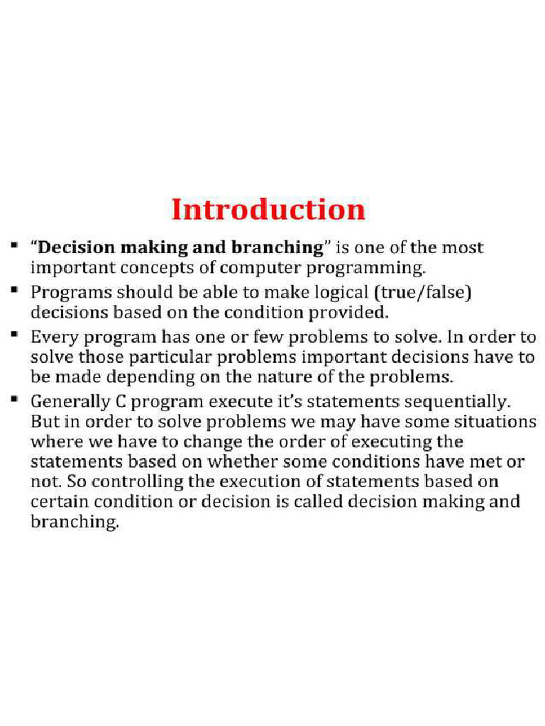 Decision Making and Branching 3 638 | PDF