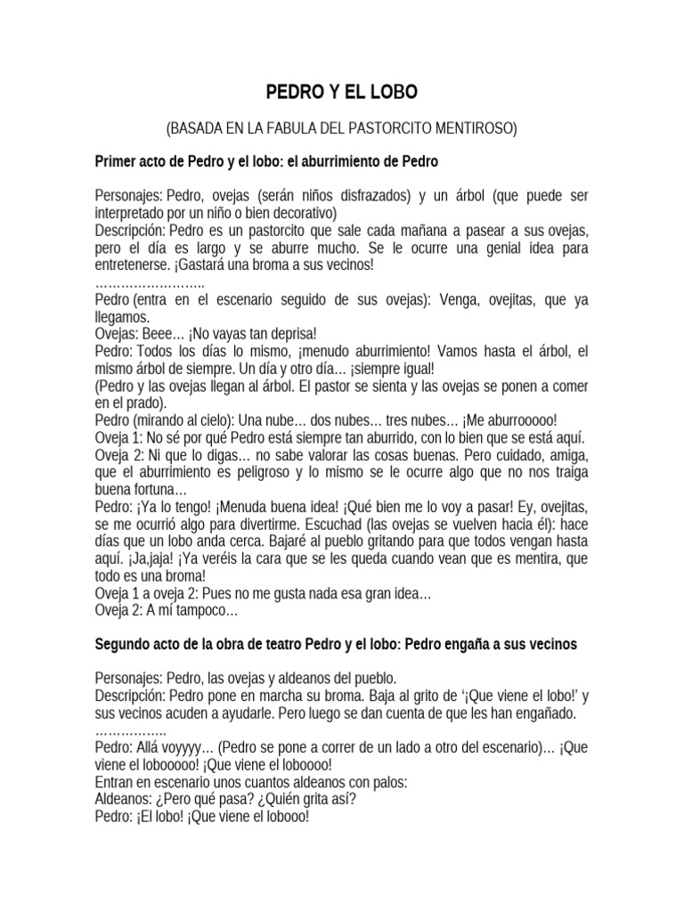 PEDRO Y EL LOBO | PDF