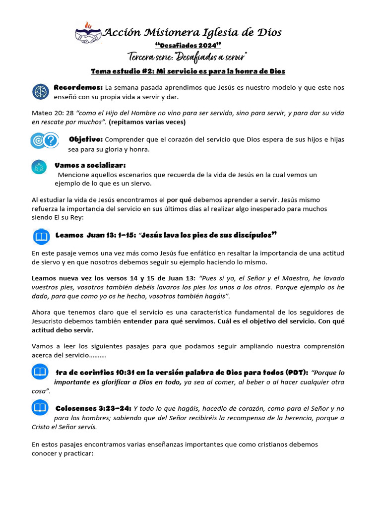 Segundo Estudio Desafiados A Servir | PDF