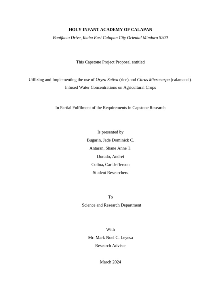 Capstone Research Paper BugarinAntaranDoradoColina | PDF