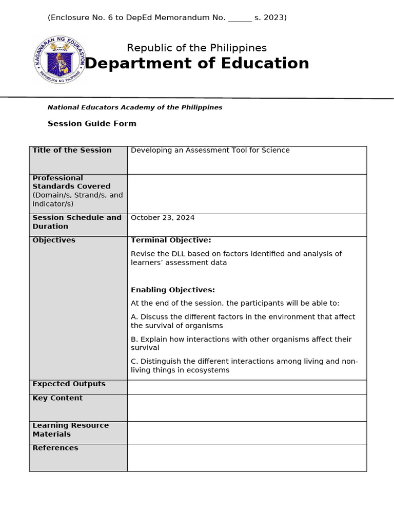 Enclosure-No.-6-Session-Guide-Form | PDF