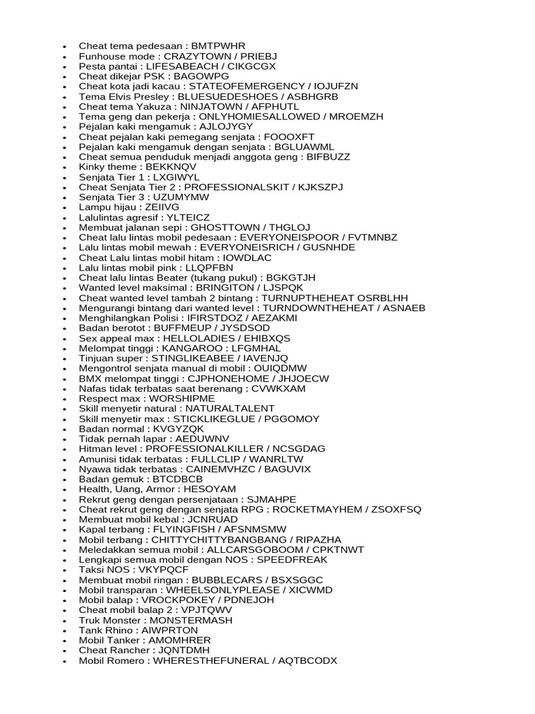 Chat Gta Sanandrean PC | PDF