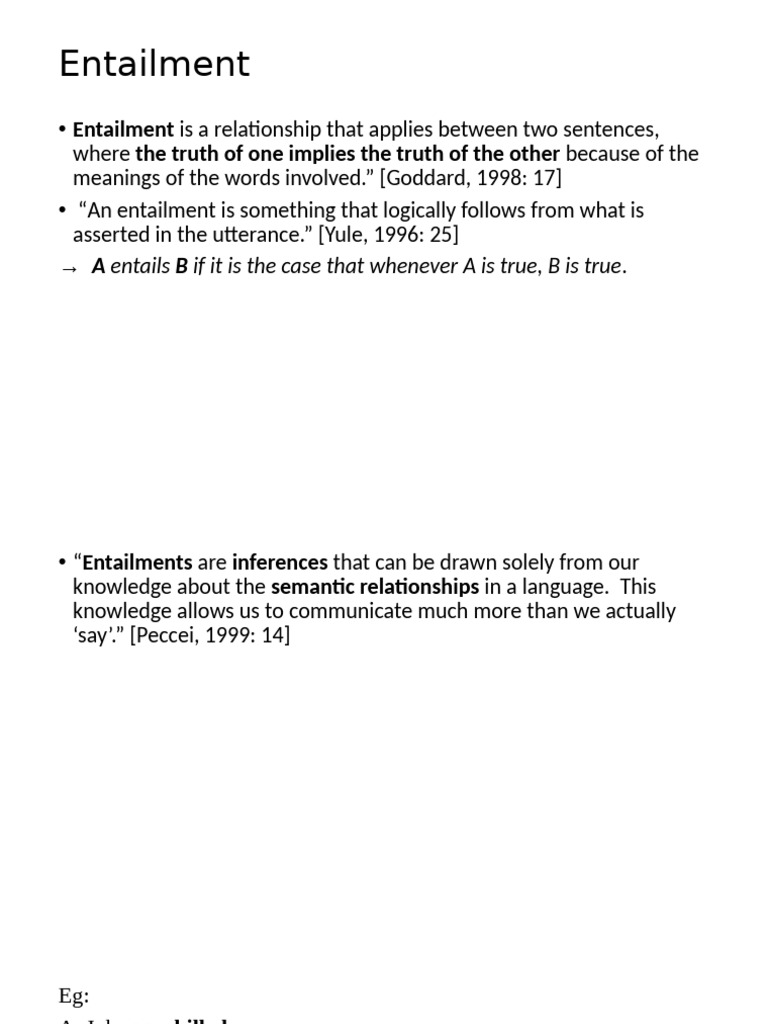 Entailment 2024 | PDF