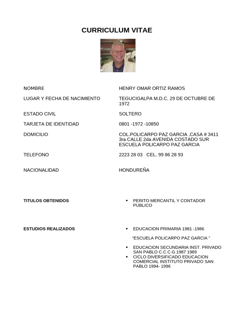 Currículum Henry | PDF