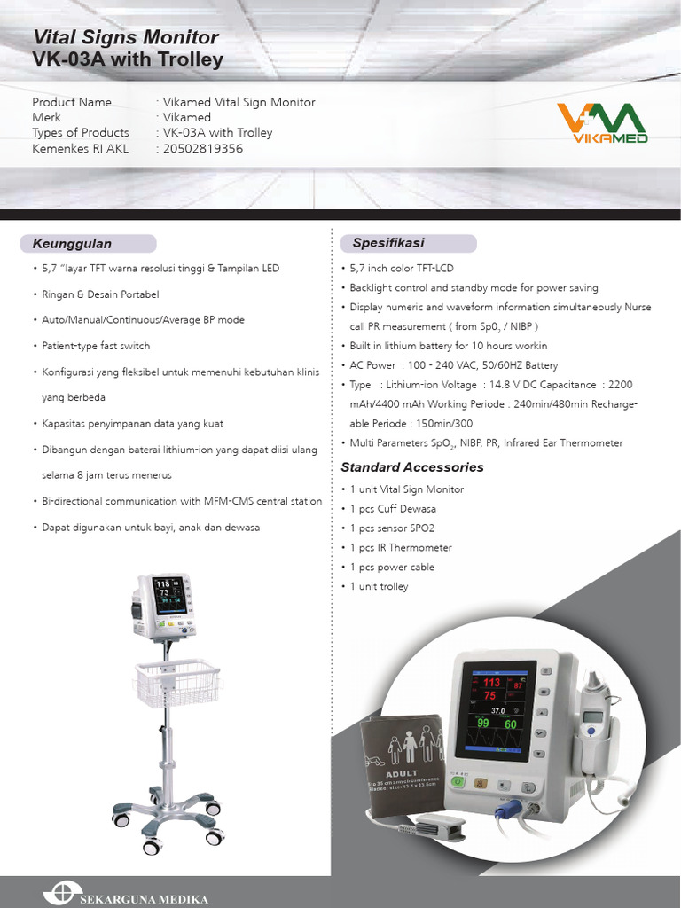 Brosur Vikamed VK-03A With Trolley | PDF