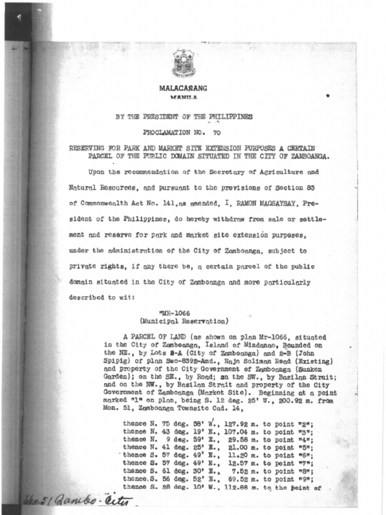 Proclamation No. 70 | PDF