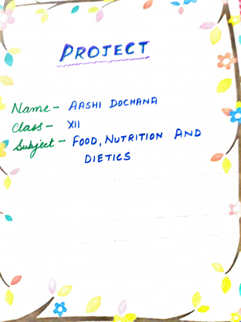 Nutrition Project | PDF