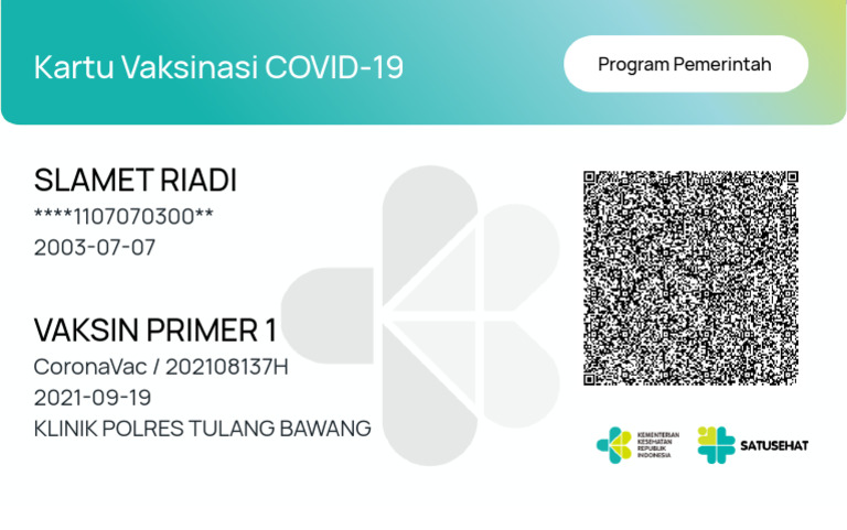 SERTIFIKAT-VAKSIN-DOSIS 1-SLAMET-766 | PDF SERTIFIKAT-VAKSIN-DOSIS 1-SLAMET-766 | PDF
