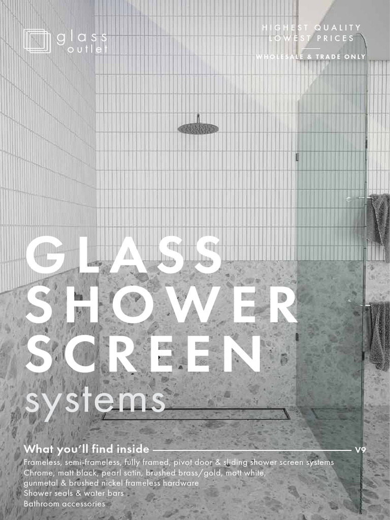 GLASS OUTLET Shower Screens & Hardware V9 | PDF | Glasses