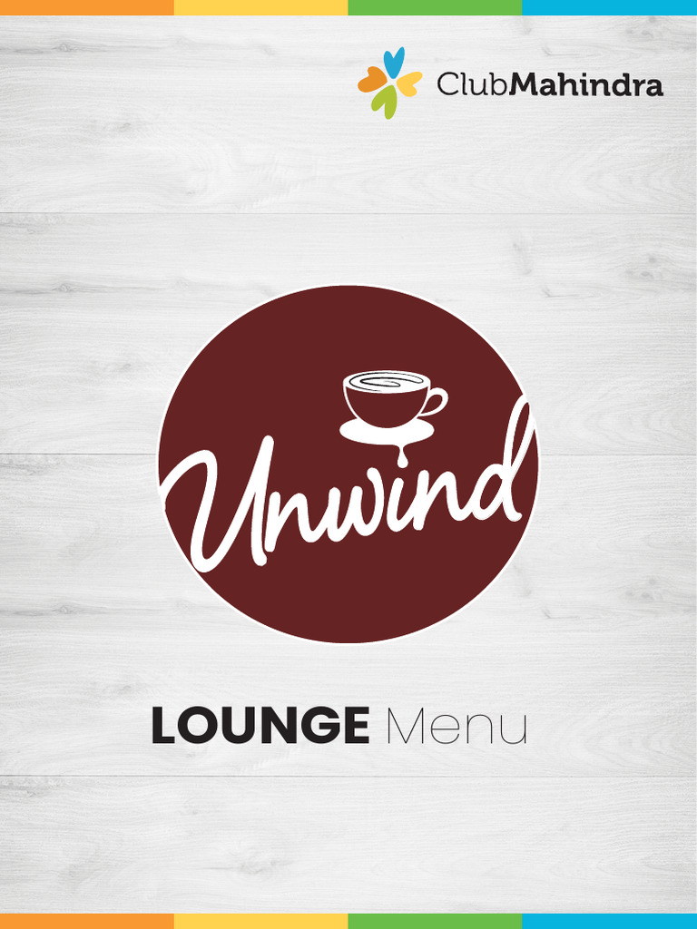 Unwind Food Menu | PDF
