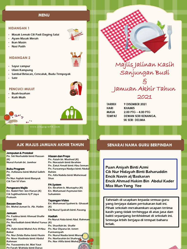 Buku Program Jamuan Akhir Tahun | PDF