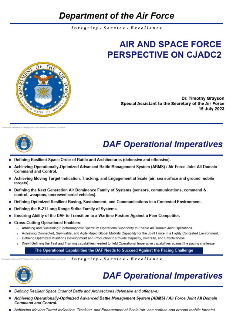 USAF Grayson 2023 CJADC2 | PDF | Complexity