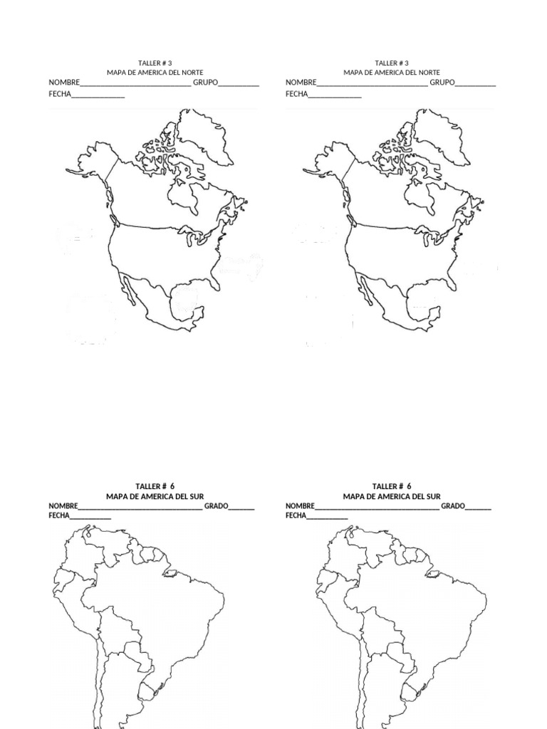 Geografia Mapas de America Del Norte, Sur, Central e Insular. | PDF