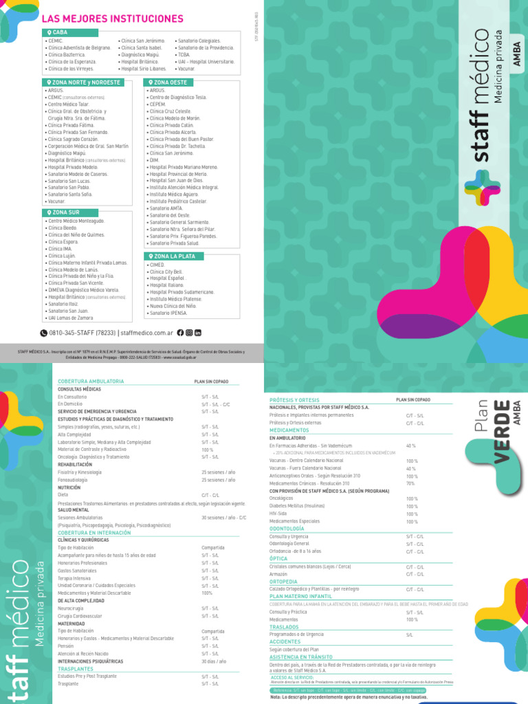 Folleto Plan Verde con prestadores | PDF