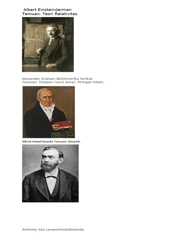 20 Penemu Tokoh Dunia | PDF