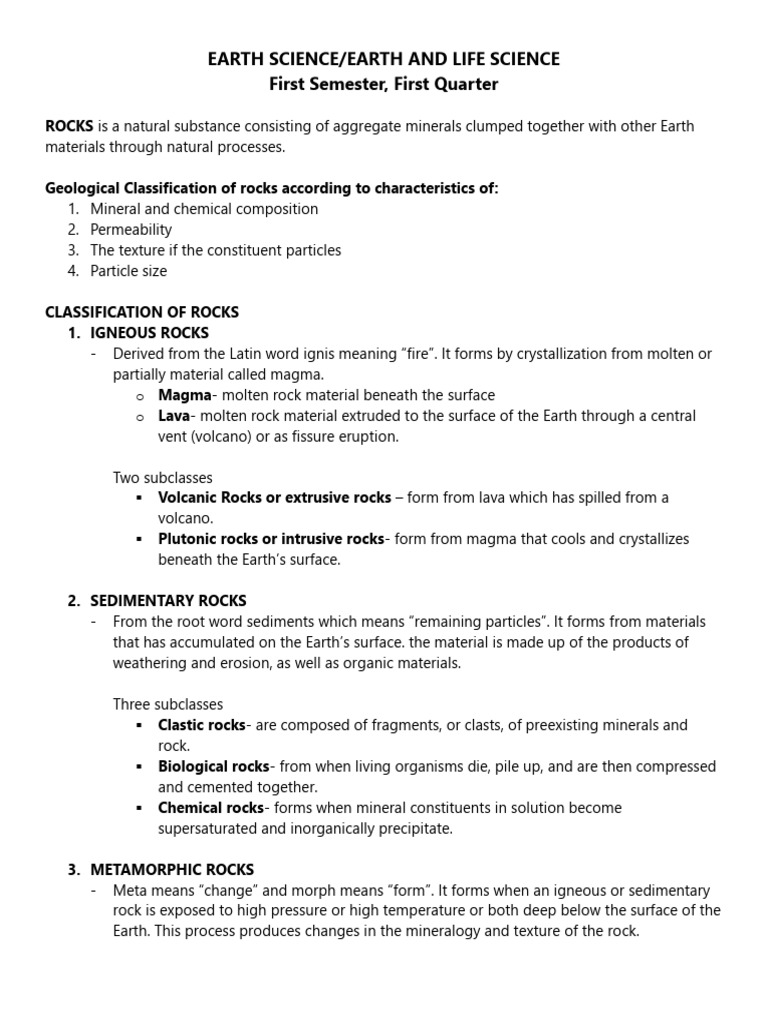 Earth Science Notes 2 | PDF
