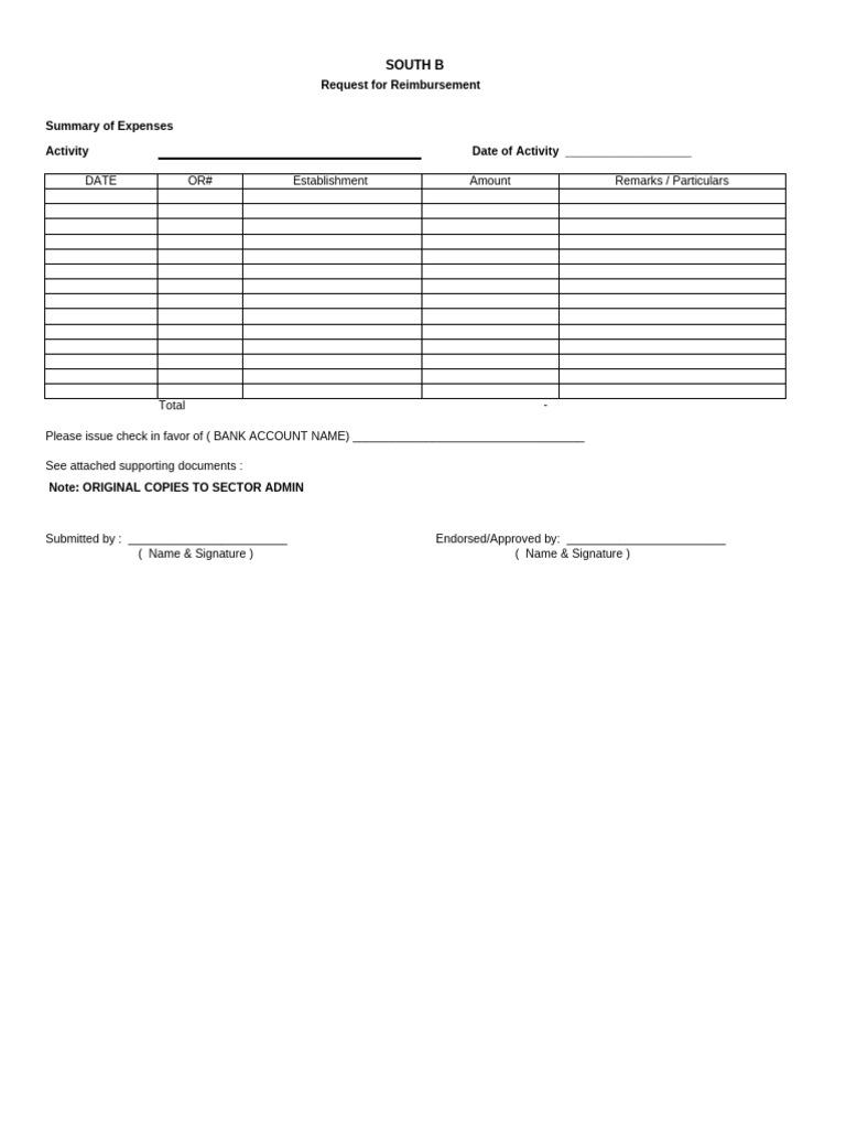 Reimbursement Form | PDF