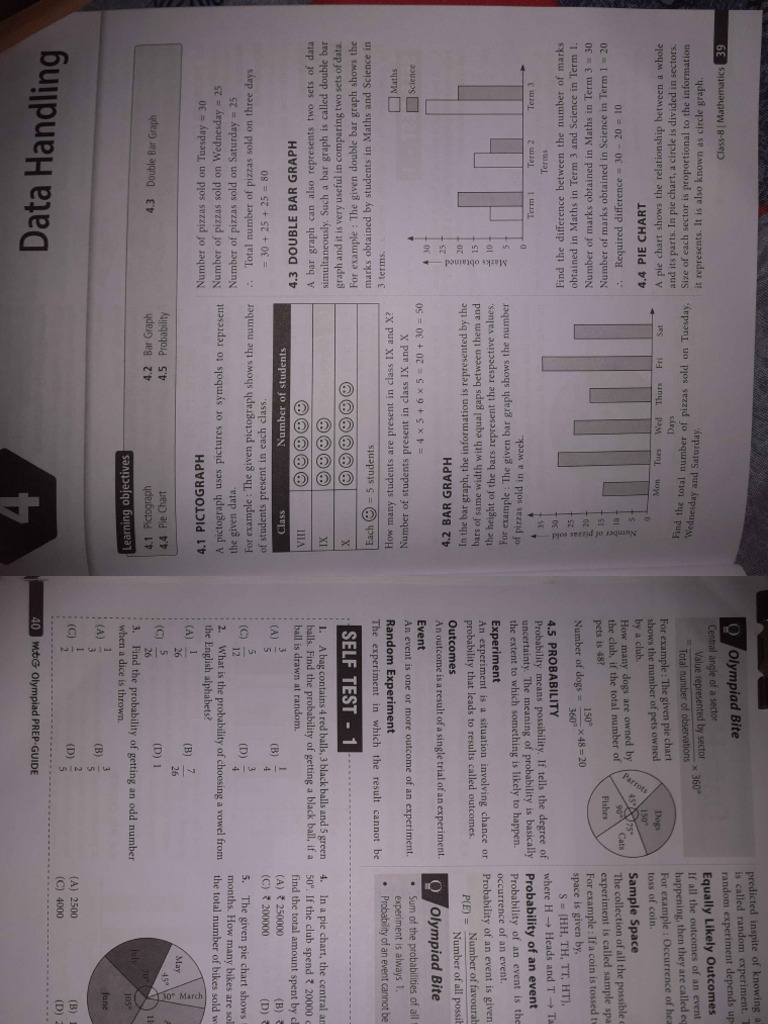 Data Handling Class 8th Maths SOF Guidebook PDF | PDF
