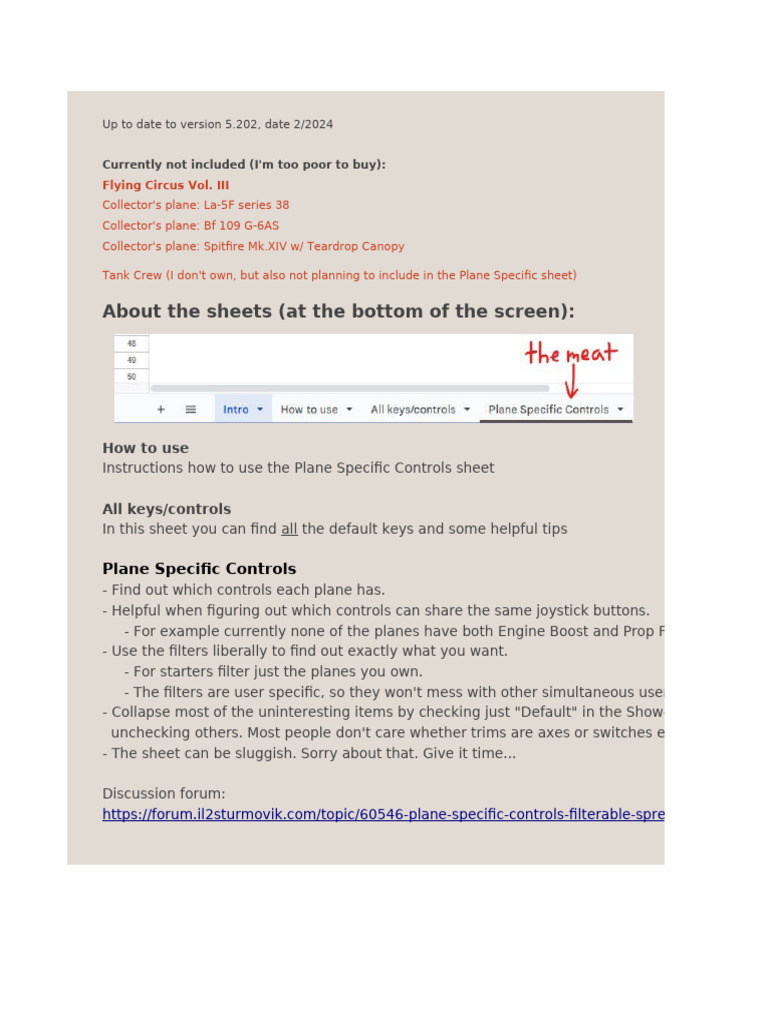 IL-2 Great Battles Controls | PDF