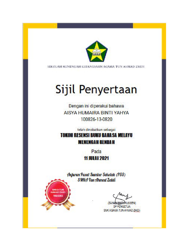 Sijil Edited | PDF