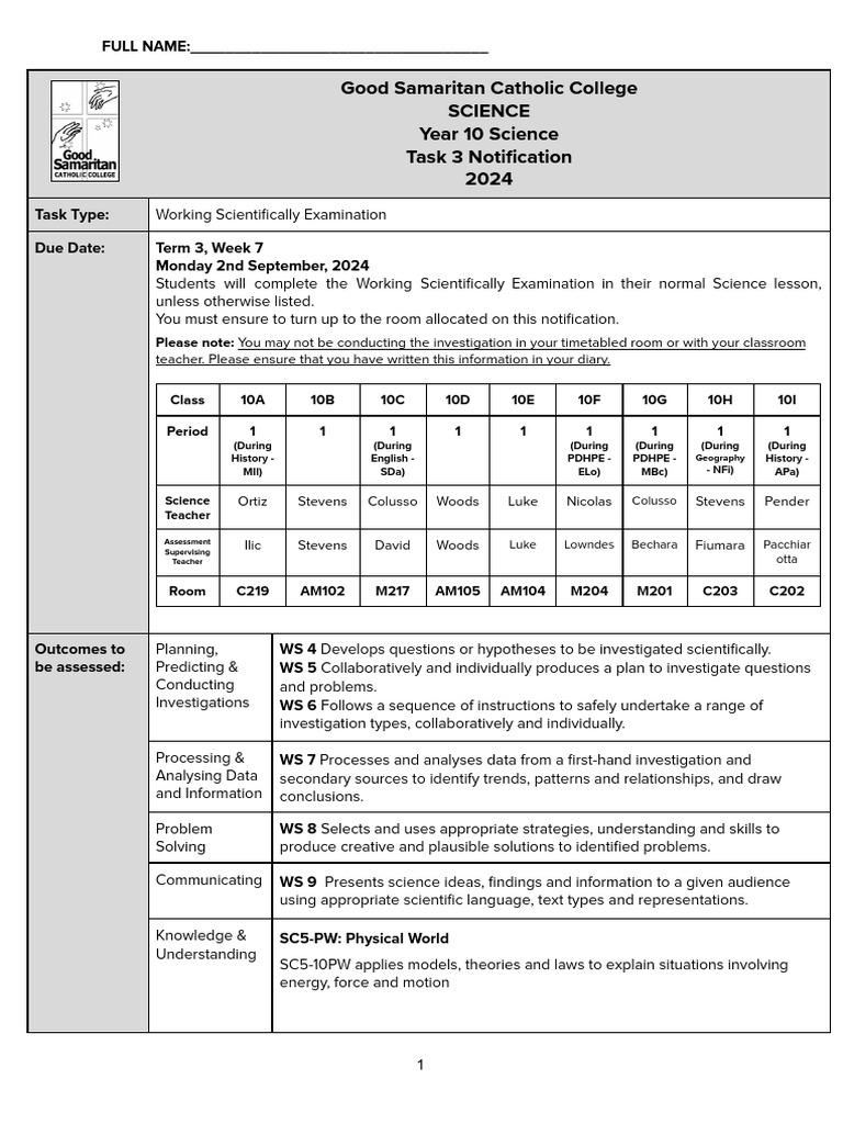2024 - 10 Task3 - WS Exam - Notification | PDF