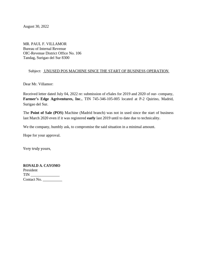 Bir Letter - Pos Machine | PDF