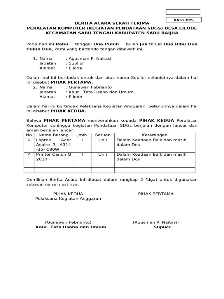 Bast Pustu & Posyandu | PDF