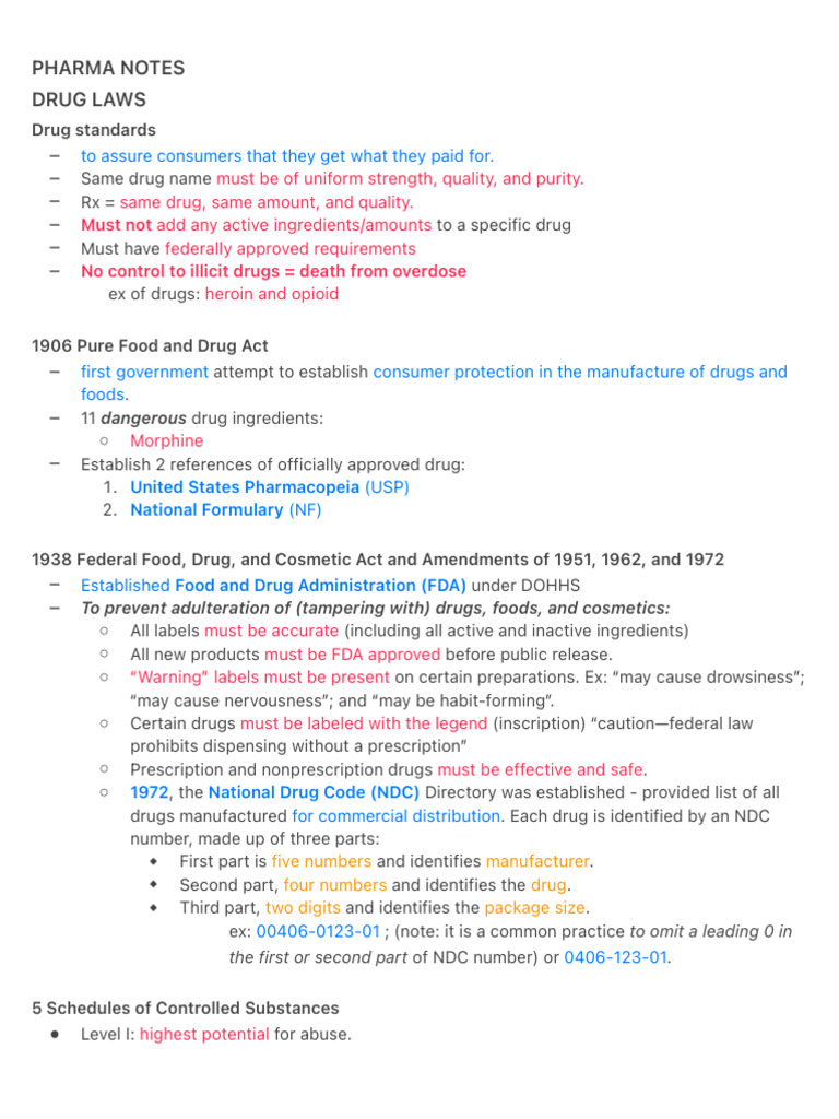 PHARMA NOTES 1 | PDF