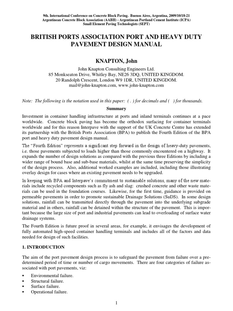 1437 British PortsAss Port and Heavy Duty Pavement Design Manual | PDF ... 1437 British PortsAss Port and Heavy Duty Pavement Design Manual | PDF ...