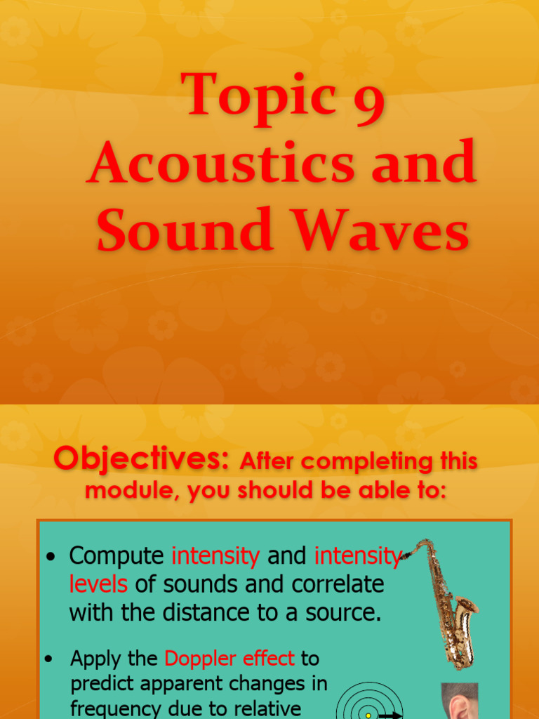 Topic 9 Acoustic and Sound Waves | PDF